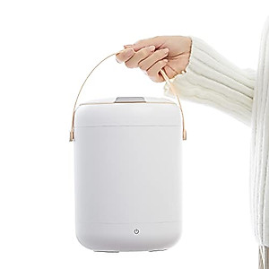 Joiena Portable Washing Machine 3L mini washer for Underwear, Socks, Baby Clothes, Beauty Accessories, Compact Small Laundry for Apartment Dorm, Home, Travelling (White)
