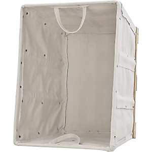 Global Industrial 12 Bushel, Canvas Basket Bulk Truck, 36" L x 26" W x 33-1/2"H, Unassembled