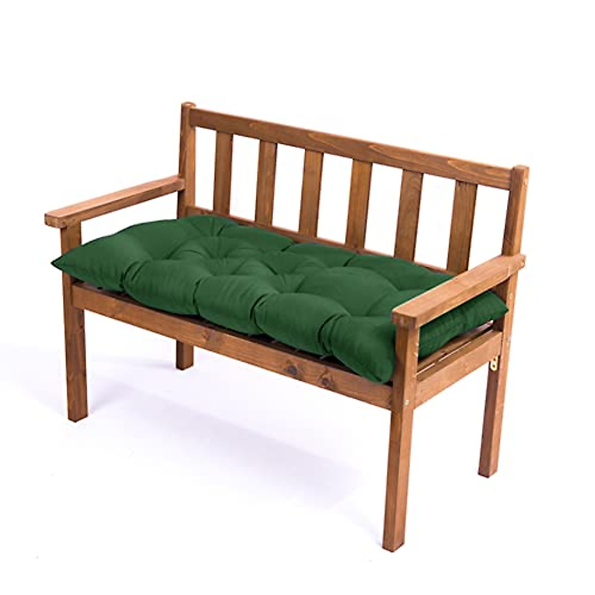 Outdoor/Indoor Waterproof Bench Cushion,Non-Slip Bench Pads with Ties Swing Chair Tatami Cushion,Bench Cushions for Patio Backyard Porch Garden Wicker Loveseat Furniture (39.4*19.7inch, dark green)