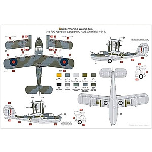Airfix Model Airplane Kit Gift Set - A09183 Supermarine Walrus Mk.I, Plastic Plane Model Kits for Adults & Kids 14+, Skill Level 3, 1:48 Scale WW2 Military Aircraft Models - Real Aeroplane Models