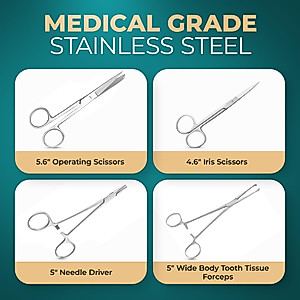 Advanced Dissection Kit Biology Lab Anatomy Dissecting Set with Stainless Steel Scalpel Knife Handle Blades for Medical Students and Veterinary by InstaSkincare