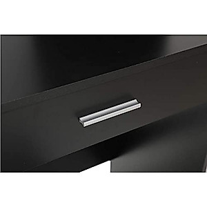 usikey Vanity Desk with Mirror & Lights for Mother's Day, Makeup Vanity Table with 2 Drawers, 6 Storage Shelves & 10 Light Bulbs, Large Vanity Table Set with Stool for Women Girls, Bedroom, Black