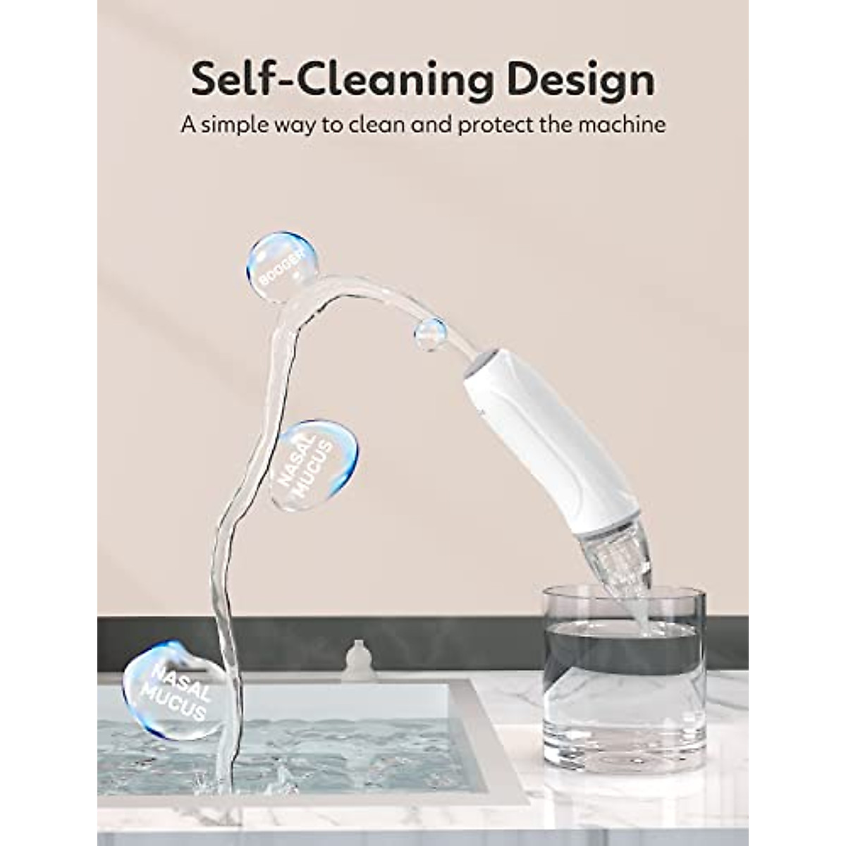 Nasal Aspirator for Baby, HAUTURE Baby Nose Sucker, Self-Cleaning Nose Cleaner for Toddler, 3 Suction Levels, 2 Modes, Nasal Tweezers, 5 Hours Fast Charge for 60 Days