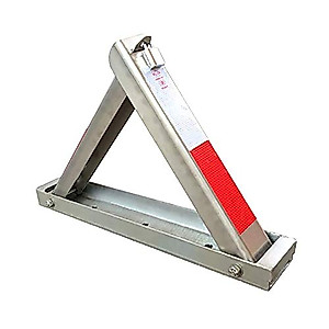 Parking Lock,Parking Barriers Parking Lock,Thick Stainless Steel Type a Triangular Parking Lock Locked Car Parking Spaces Lock Occupying Integrally Molded Crash,55 X 8 X 35Cm Bollard
