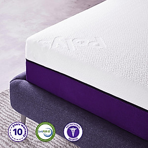 Polysleep 10" Memory Foam Mattress — Breathable Top Layer & Soft Liquid Repellent Cover, Premium Hybrid Bed in a Box, Made in North America — Queen Size