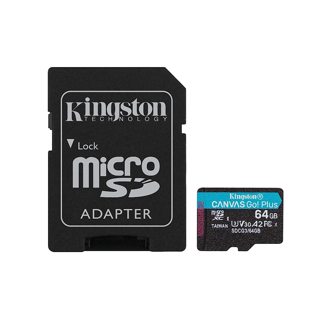 Kingston 64GB Canvas Go Plus microSDXC Card | Up to 170MB/s | UHS-I, C10, U3, V30, A2/A1 | with Adapter | SDCG3/64GB