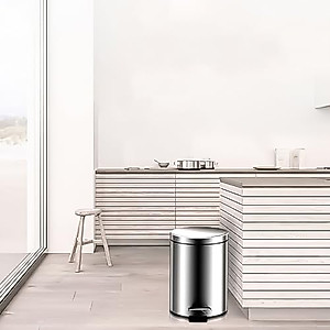 Trash Can Rubbish Bin Pedal Operated Bathroom Bin Waste Bin Easy Pedal Operated Waste Bin