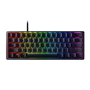 Razer Huntsman Mini 60% Gaming Keyboard: Fast Keyboard Switches - Linear Optical Switches - Chroma RGB Lighting - PBT Keycaps - Onboard Memory - Classic Black