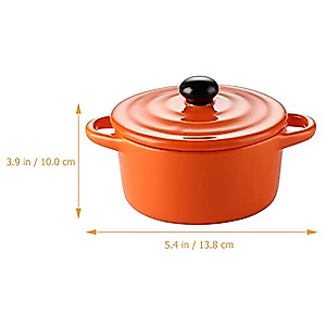 UPKOCH Pho Soup Bowls Ceramic Steaming Bowl with Lid and Handle Steam Soup Bowl Porcelain Stew Pot Vintage Rice Bowl Oven Dishwasher for Home Kitchen Egg Custard Medicinal Ceramic Soup Bowl