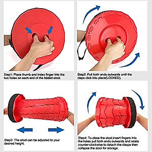 Bigvendedor Sturdy, Lightweight, Retractable Folding Bench for Adult Camping Chairs Suitable for Outdoor Fishing Excursions Gardening Trips and barbecues (Blue)