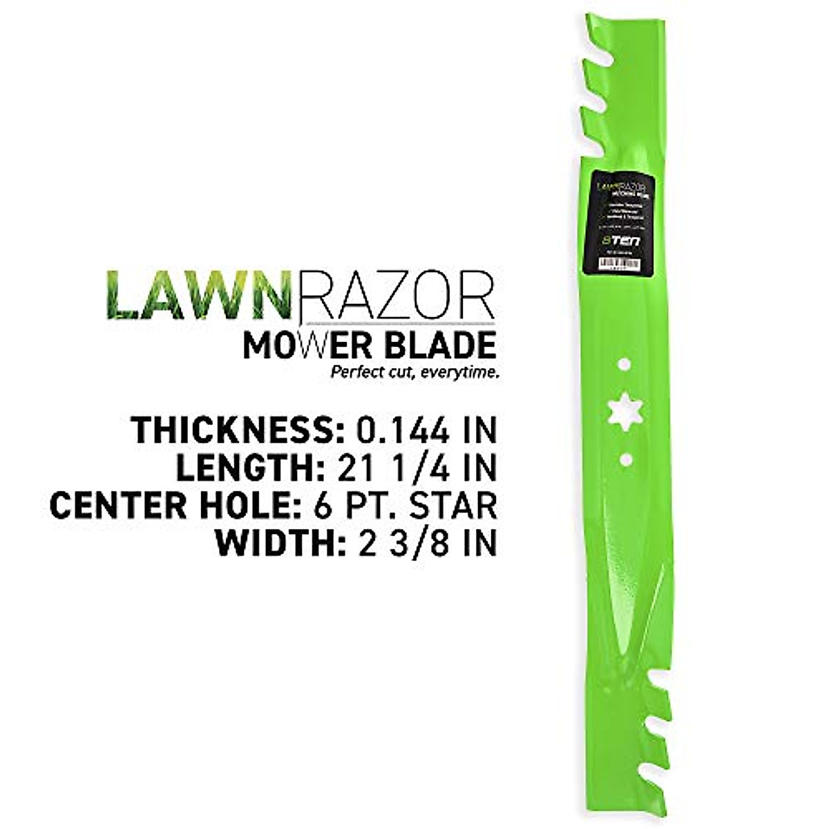 8TEN LawnRAZOR Mower Blade Set for Cub Cadet MTD Troy Bilt LTX1040 RZT-L42 942-04308-X 42-inch Deck (Heavy Duty Toothed Mulching)