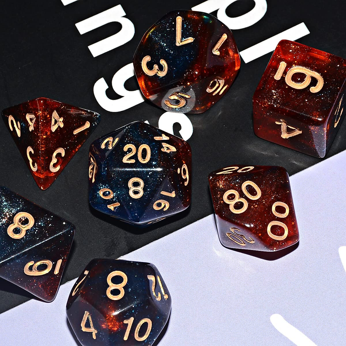 Galaxy Dice Set| Blue Red DND Dice Set for Board Game
