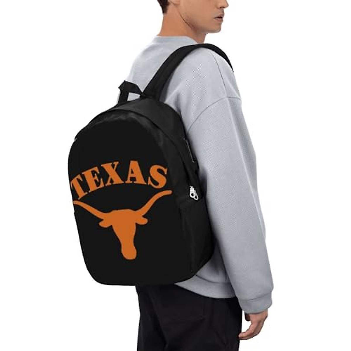 VNCXCNCN I Love TEXAS Laptop Backpack Classic Backpack Band Elements Travel Backpack Sports Backpack With USB port