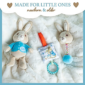 KIDS PREFERRED Beatrix Potter Peter Rabbit Gift Set with Stuffed Animal, Rattle, and Teether