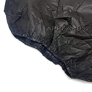 APPEARUS Disposable Men's Boxers 10 Ct Black Boxer Shorts - Individually Packed (L-LX)