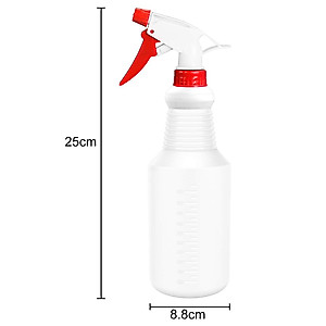 Plastic Spray Bottles 32 oz Leak Proof Water Fine Mist Sprayer Empty Bottle for Cleaning Solutions Auto Detailing Plants Bathroom and Kitchen 2 Pack