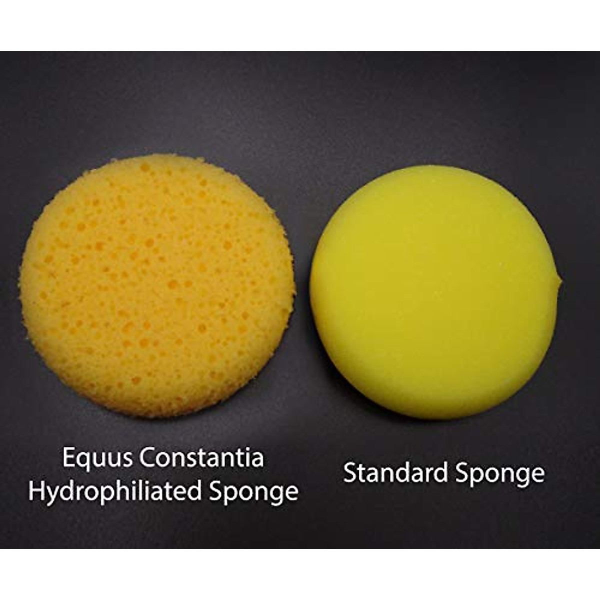 Premium Synthetic Horse Tack Sponges: 12pc Value Pack (10 Round 2.8" x1", 2 Large 6"x4"x2") with Cotton Bag, for Saddles, Bridles, Boots and Leather Care by Equus Constantia