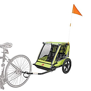 Allen Sports Hi-Viz 2-Child Bicycle Trailer, Model ET2-G, Green