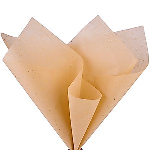 50 Sheets 26" x 20" Glittery Colorful Sparkle Wrapping Tissue Paper Bulk, Assorted Colored Tissue Paper for Mother's Day, Wedding, Birthday Gift Bags,Gift Wrapping (Brown)