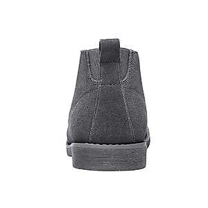 Bruno Marc Men's Chukka Grey Suede Leather Chukka Desert Oxford Ankle Boots Size 7.5 M US