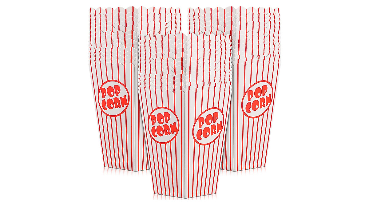200 Pack Vintage Popcorn Boxes for Movie Nights