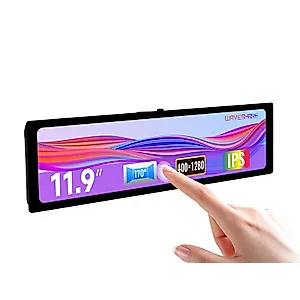 waveshare 11.9inch Capacitive Touch Display Compatible with Raspberry Pi 5/4B/3B/Zero/Zero W/Zero 2W/Pico/Pico W/Pico WH, 320×1480 Resolution IPS DSI Interface