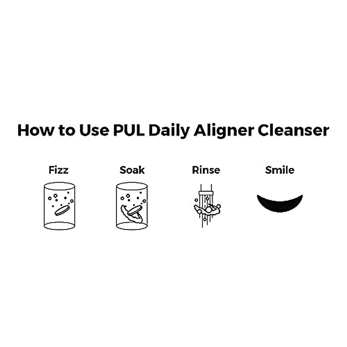Daily Aligner Cleanser Tablets by PUL - Remove Odors Discoloration Stains & Plaque - Specially Formulated to Clean & Brighten Aligners, Retainers, Dentures, Nightguards & Dental Appliances - 30 Pack