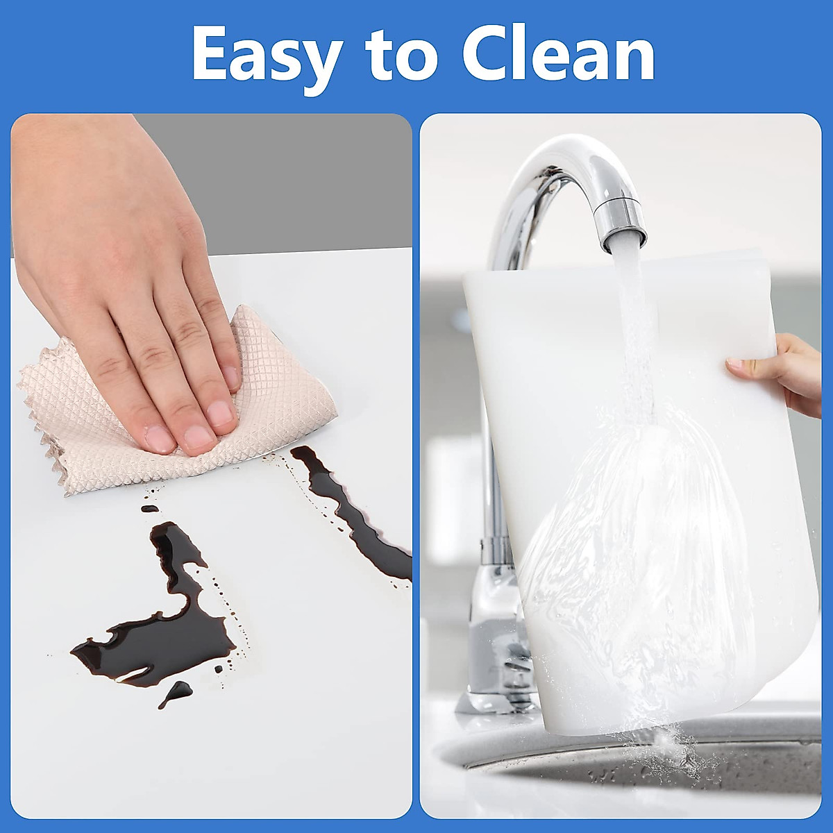 ANCHGPO Large Silicone Mat, 36”x24” Silicone Mats for Kitchen Counter - Heat Resistant Mat for Countertop Cover with Non-Slip, Waterproof Silicone Kitchen Counter Mat for Bar, Resin & Crafts