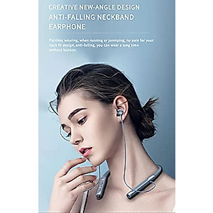 Neckband Bluetooth Headphones Around The Neck Wireless Earbuds with Microphone Flashlight Waterproof Sport Headset Noise Cancelling Ear Buds 120H Playtime for Running Cycling Cell Phone Android iOS