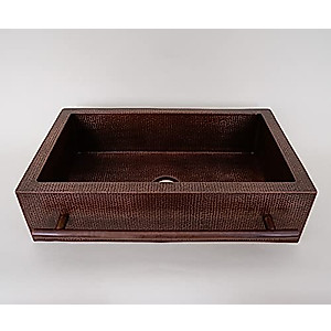 Copper Farmhouse Kitchen Sink with Towellbar