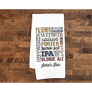 Beer Types Towel | Personalized Kitchen Towel | Brewing Gift | Father's Day Gift | Personalized Dish Towel | IPA Gift | Mens Kitchen Gift
