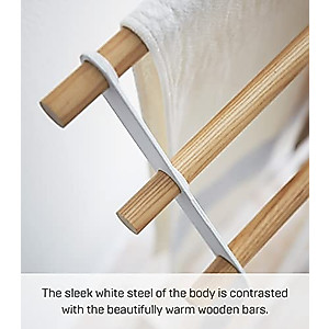 Yamazaki Home Tosca Bath Towel Hanger – Bathroom Holder Rack Organizer.,White