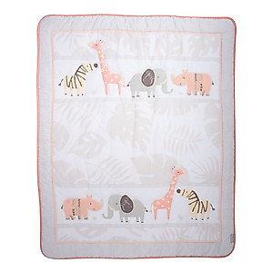 Trend Lab Sweet Jungle 3 Piece Crib Bedding Set, Includes Nursery Quilt, Fitted Crib Sheet and Crib Skirt