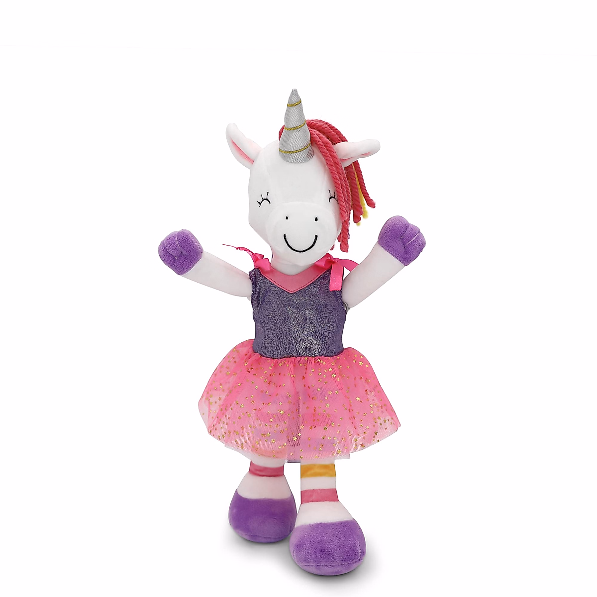 Playtime by Eimmie Plushible Plush Rag Dolls for Girls - Unicorn Baby Doll Stuffed Animals - Toys for Toddlers 4-6 Years Old - Soft Fabric Body - Unicorn for Girls - 14 Inch