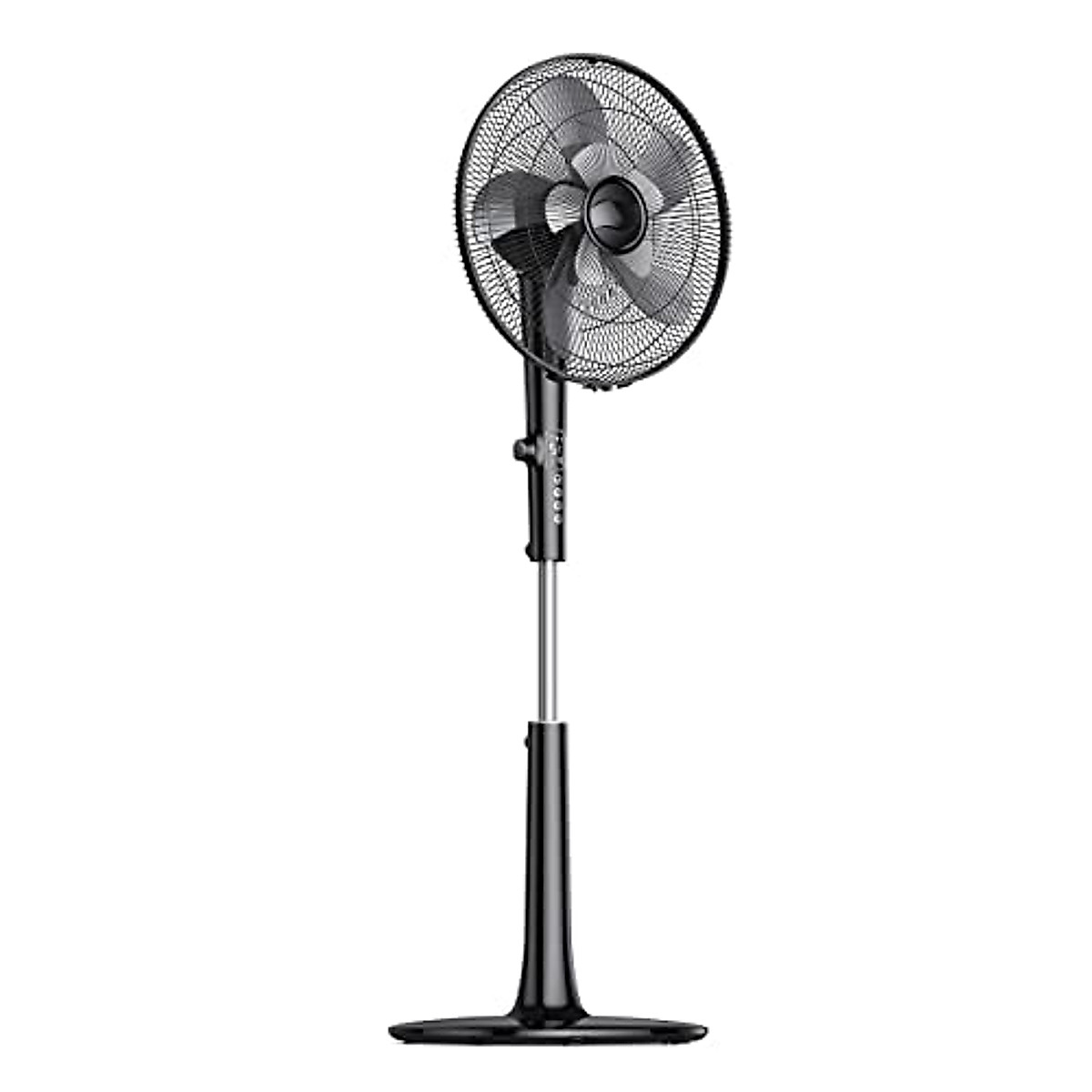 Delvit Standing fan,16-inch Quiet Oscillating Cooling Fan with Remote,18 Hour Timer,3 Wind Modes,12 Speed Levels Smart Pedestal Fan for House Room Office Bedroom Use