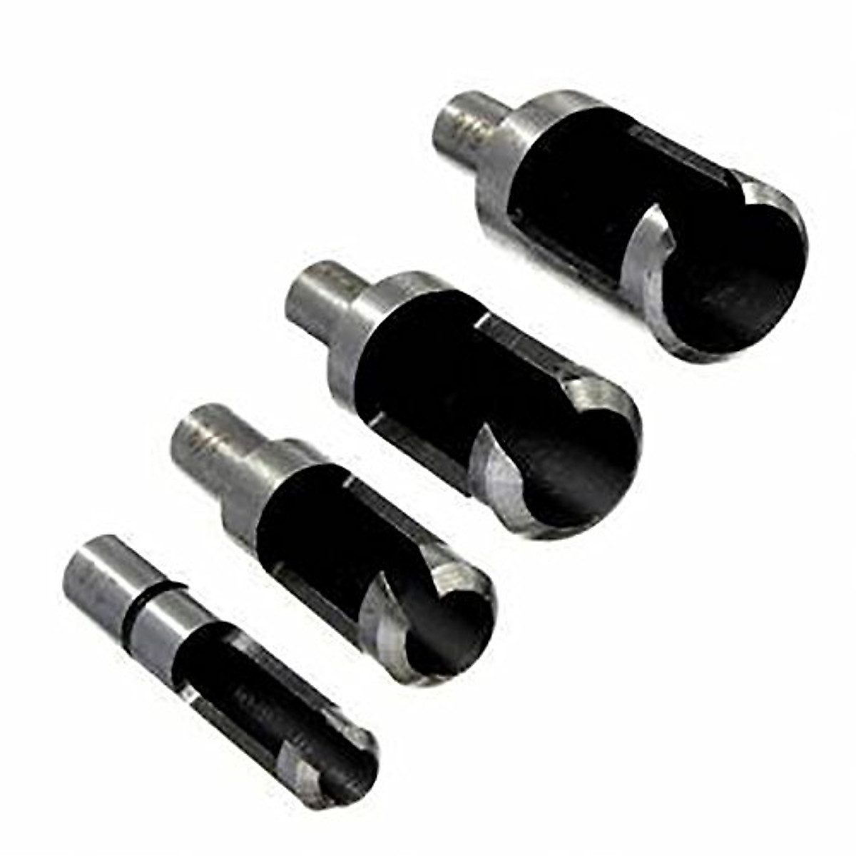 Actopus 4pcs Carbon Steel Wood Plug Cutter Set Drill Bit Cutting Tool