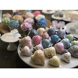 BAKELL Flower Passion Tinker Dust Edible Glitter, 5g Jar Color Set | Includes Our Beautiful Deep Pink, Deep Purple, Ivory & Leaf Green | Kosher Certified | 100% Edible Glitter