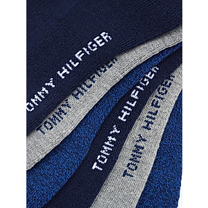 Tommy Hilfiger Men's Socks - Cushion Quarter Cut Ankle Socks (12 Pack), Size 7-12, BlueGrey