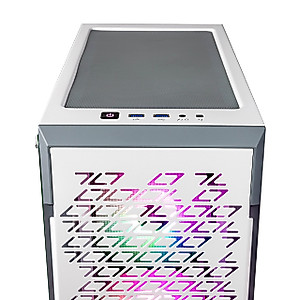 Velztorm White Ferrux Custom Built Gaming Desktop Liquid-Cooled (AMD Ryzen 9-5900X 12-Core, GeForce RTX 3070 8GB, 16GB DDR4, 1TB PCIe SSD, 240mm AIO, RGB Fans, 750W PSU, Win 10 Home)