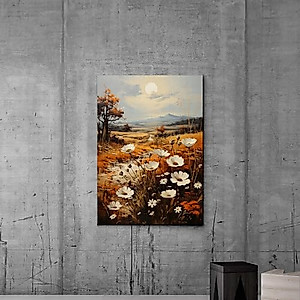 Samsung Frame TV Art Wildflower Field, Flower Meadow, Vintage print, Canvas Prints, Art Print