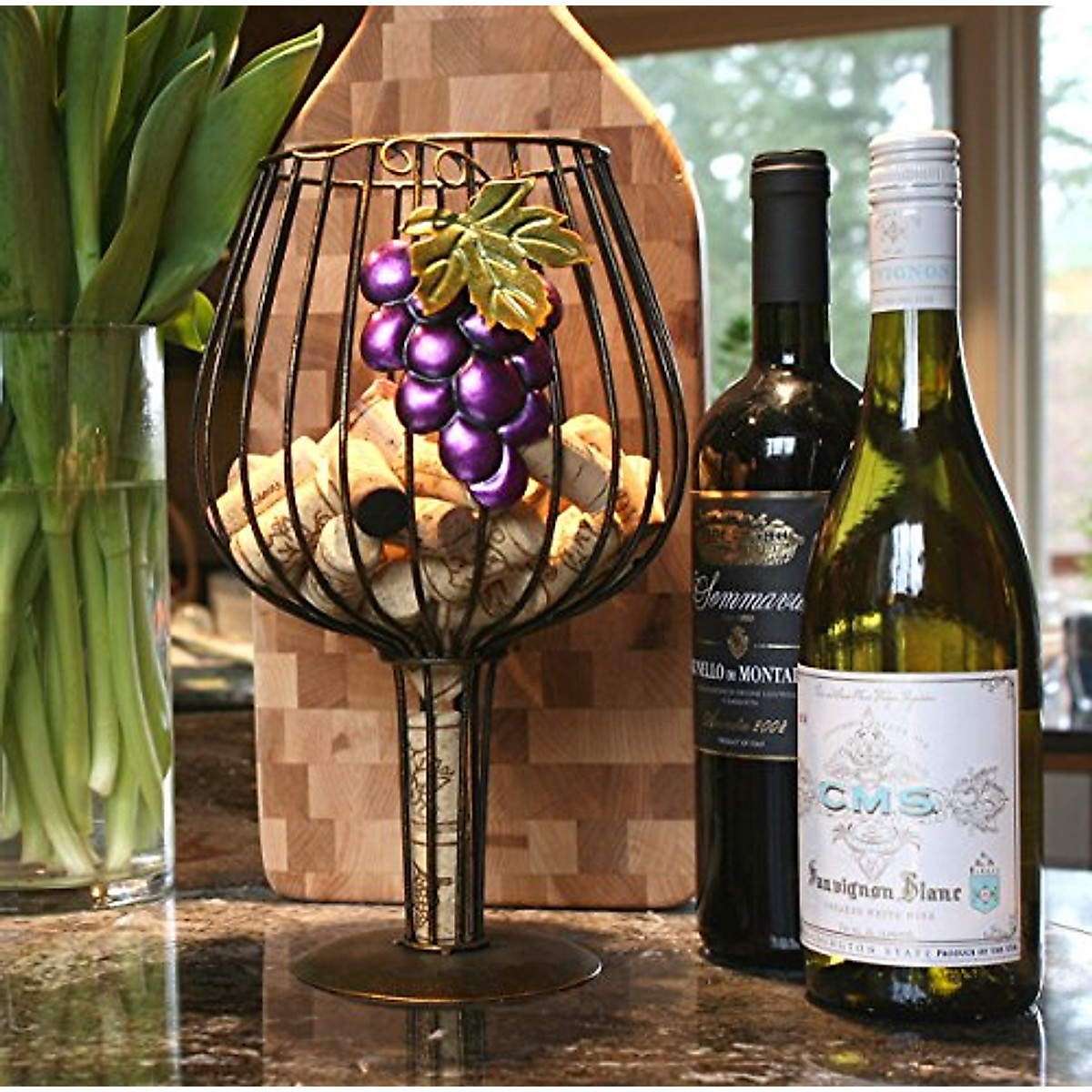 Big Wine Glass Cork Holder for Wine Lovers by Thirteen Chefs