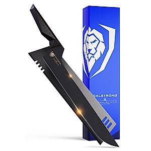 DALSTRONG Slicing Knife - 12 inch - Carving Offset Blade - Shadow Black Series - Black Titanium Nitride Coated - High Carbon 7CR17MOV-X Vacuum Treated Steel- Sheath - NSF Certified - Bread, Ham Slicer