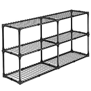 FRITHJILL Multi-Functional Metal Storage Shelf, Versatile Storage Rack for Hallway, Kitchen, Office, Black