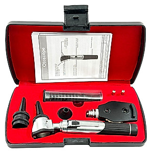 Premium Student Home USE LED Bright Light ENT Diagnostic Otoscope Plus 1 Extra Replacement Bulb Plus 10 Specula Cynamed