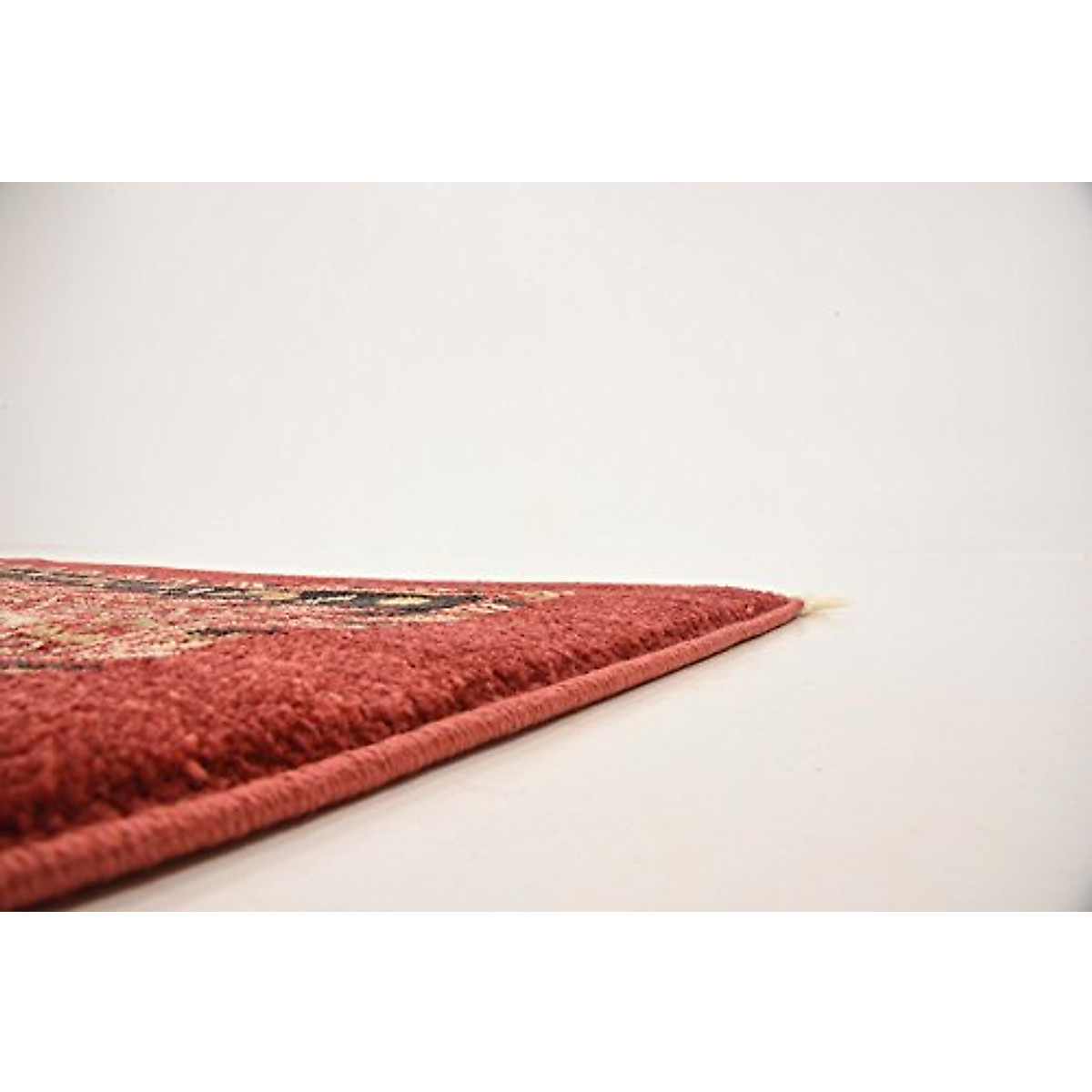 Unique Loom Fars Collection Area Rug - Pasadena (8' Square, Rust Red/ Black)