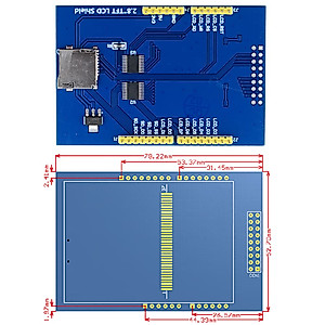 DIYmalls 2.8" TFT LCD Display Module 5V/3.3V ILI9341 Resistive Touchscreen 320x240 8-bit Parallel Interface w/SD Card Slot for Arduino U NO Mega-2560