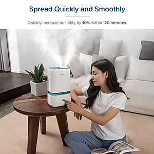 LEVOIT Humidifiers Bundle - Classic300S Ultrasonic Smart Top Fill Humidifier (6L Tank) + 4L Humidifiers for Bedroom