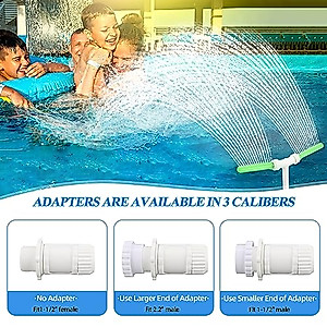 Opwulo Pool Fountain - Dual Spray Water Fountains for Above Ground/Inground Pools,2-in-1 Adjustable Waterfall Swimming - Pool Accessories,Outdoor Pool Sprinkler Fountain Cooler