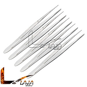 Laja Imports Set Of 5 Disecting Disection Science Lab Tweezers Forceps 'Splinter (Fine Point 3.5") for Educational Use
