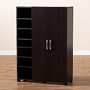 Baxton Studio Shoe Cabinets, One Size, Wenge